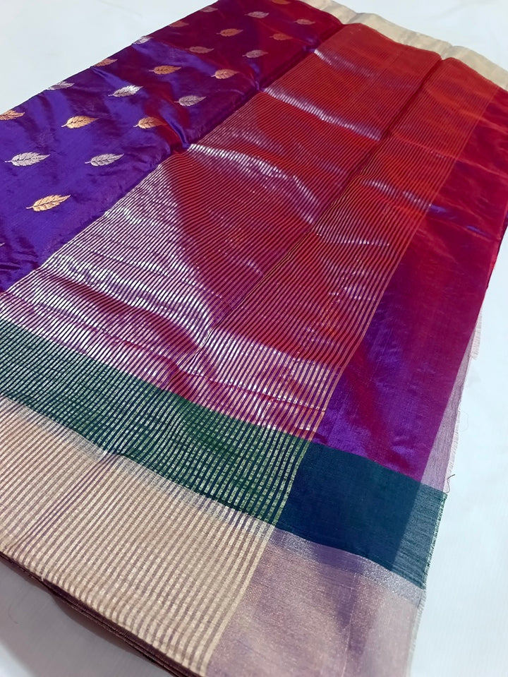 designer minakari chanderi pure pattu silk saree – Page 4 – Handloom trend